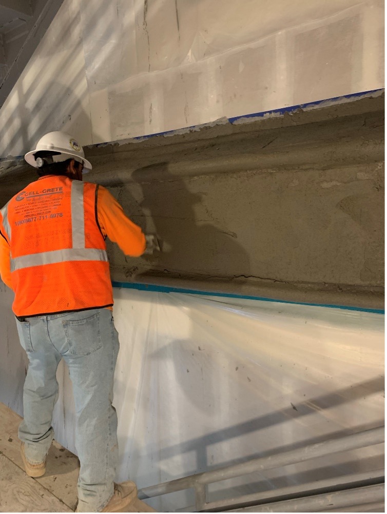 Fireproofing - Hand Trowel - Beam | Cell-Crete Corporation